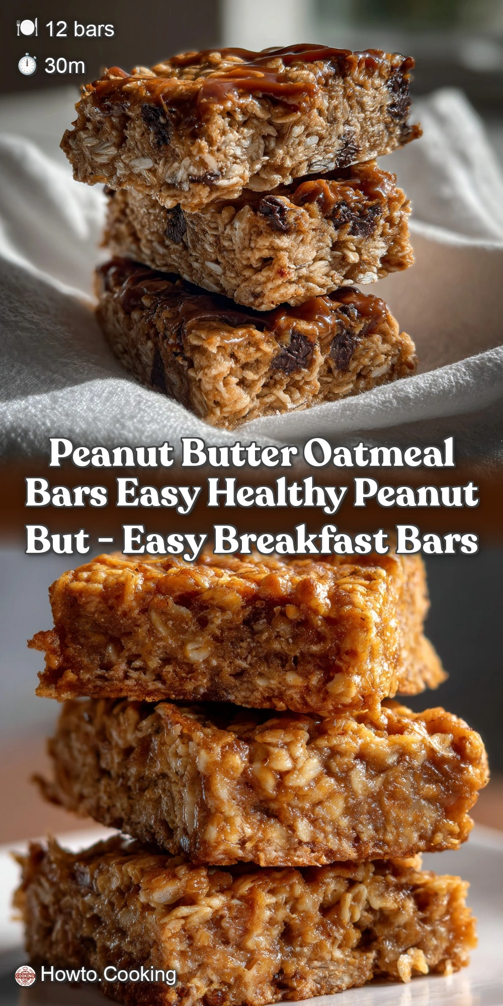 Peanut Butter Oatmeal Bars Easy Healthy Peanut But:…