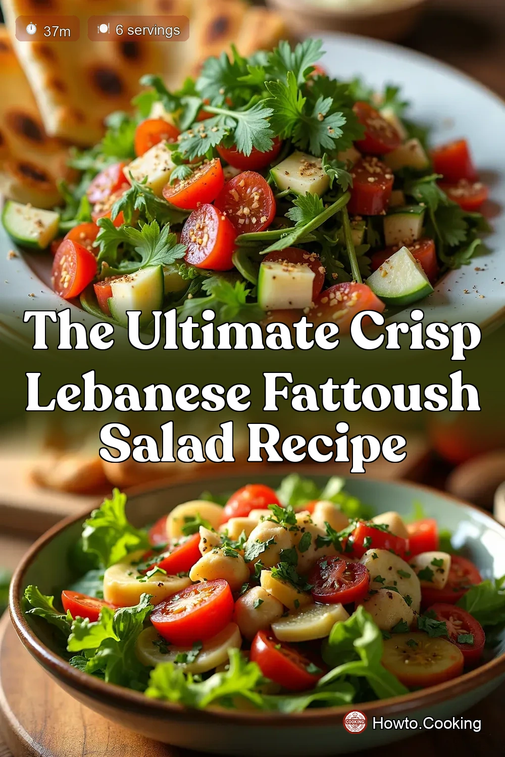 Authentic Lebanese Fattoush Salad Recipe with Sumac Dressing