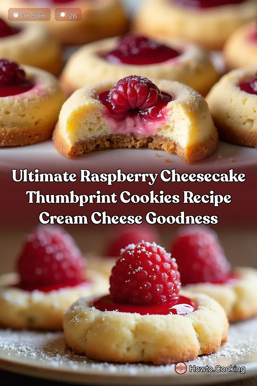 Buttery Raspberry Cheesecake Thumbprint Cookies Recipe