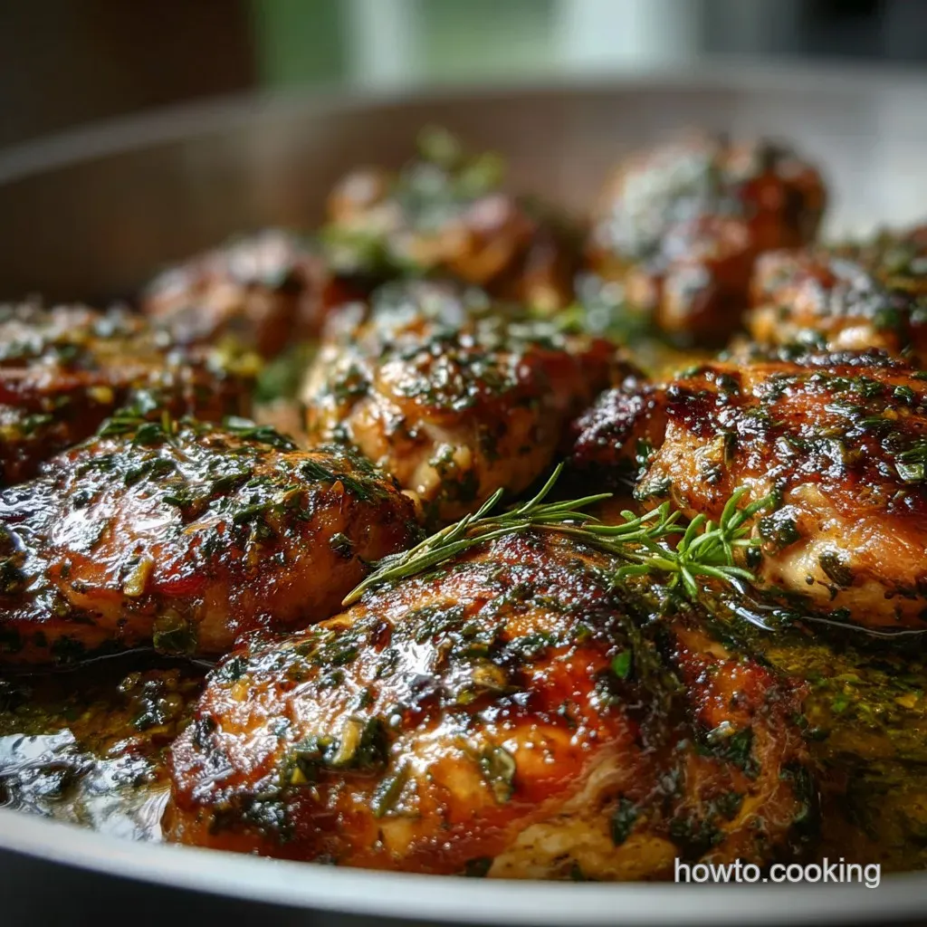 Chicken Thigh Recipe with Garlic and Herbs: Crispy Baked