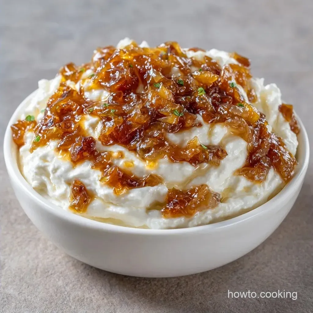 Onion Dip with Sour Cream: Caramelized - How to Cooking