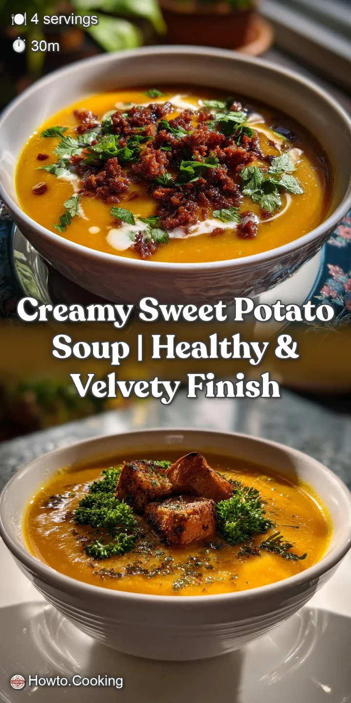 Sweet Potato Soup: Velvety Smooth Finish - How to Cooking