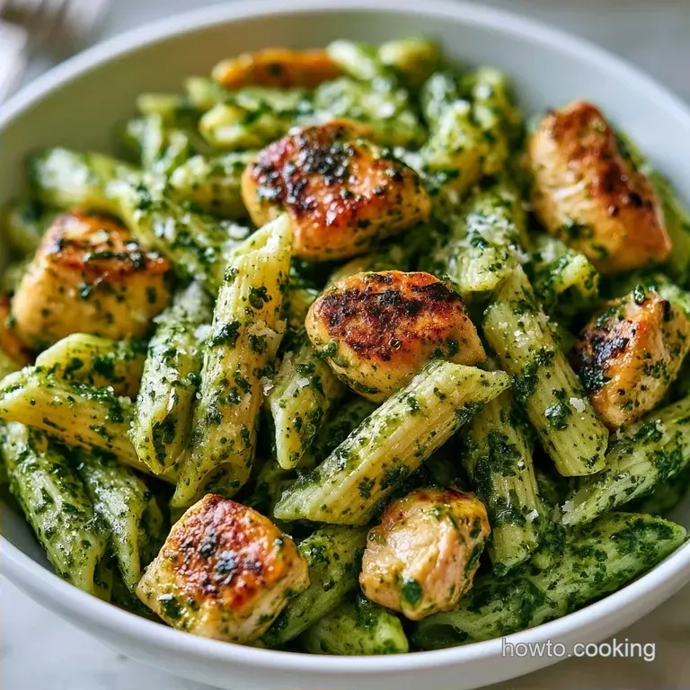 Baked Chicken Pesto Pasta for 4 Servings - How to Cooking